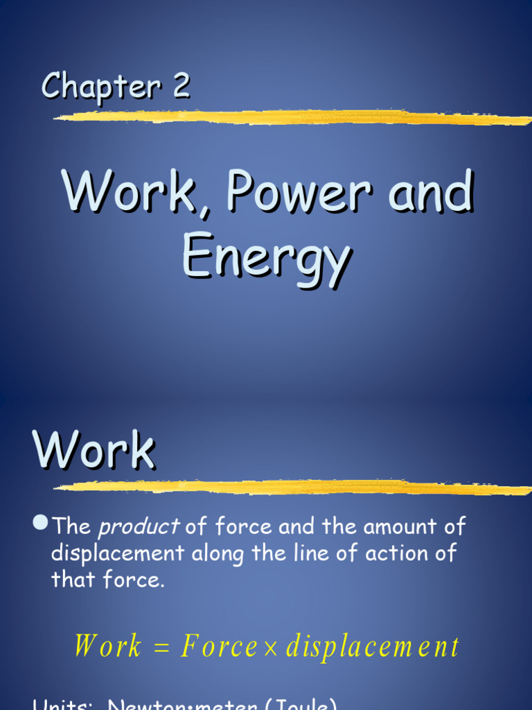 Work, Energy Power | PDF | Force | Kinetic Energy