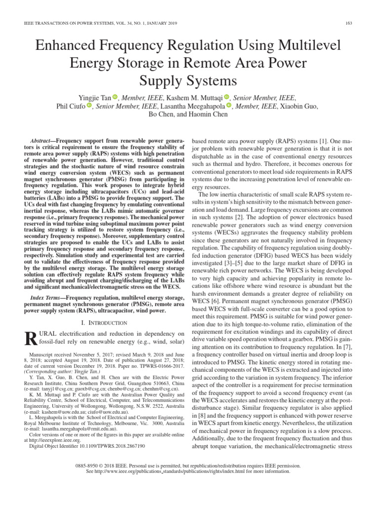 Enhanced Frequency Regulation Using Multilevel | PDF | Electric ... Enhanced Frequency Regulation Using Multilevel | PDF | Electric ...