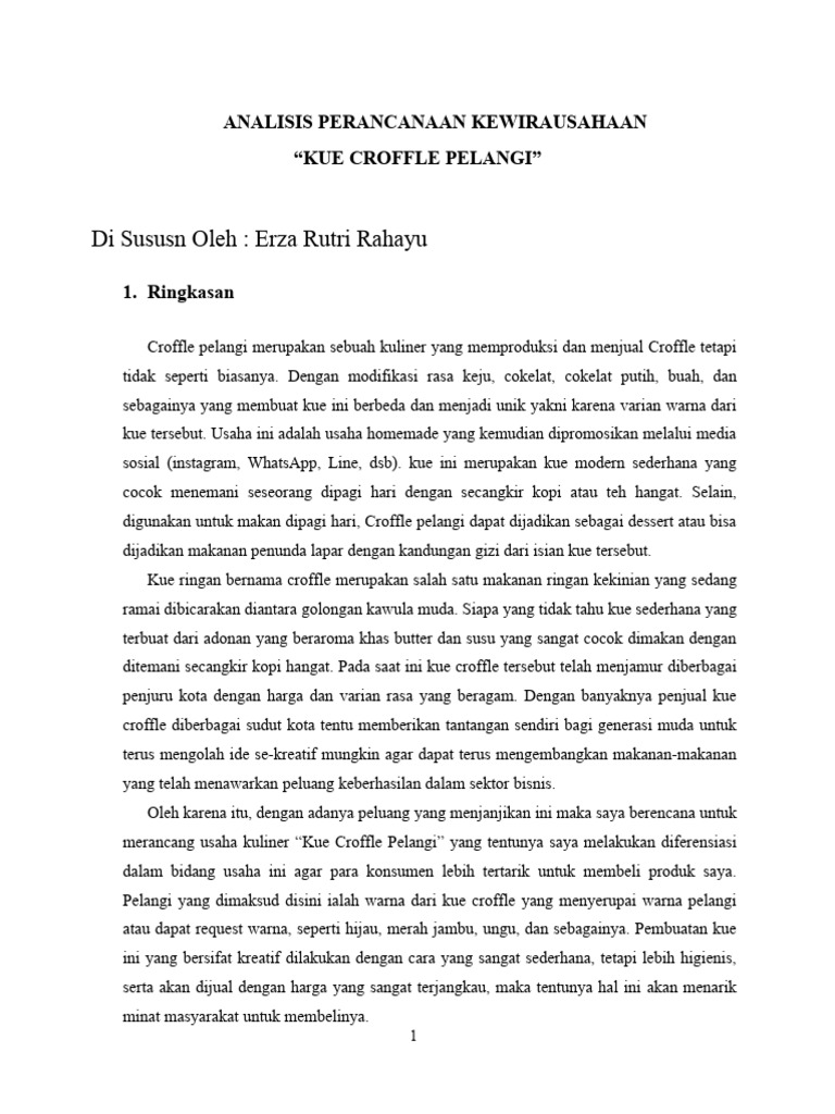 Croffle Pelangi untuk Semua Kalangan | PDF