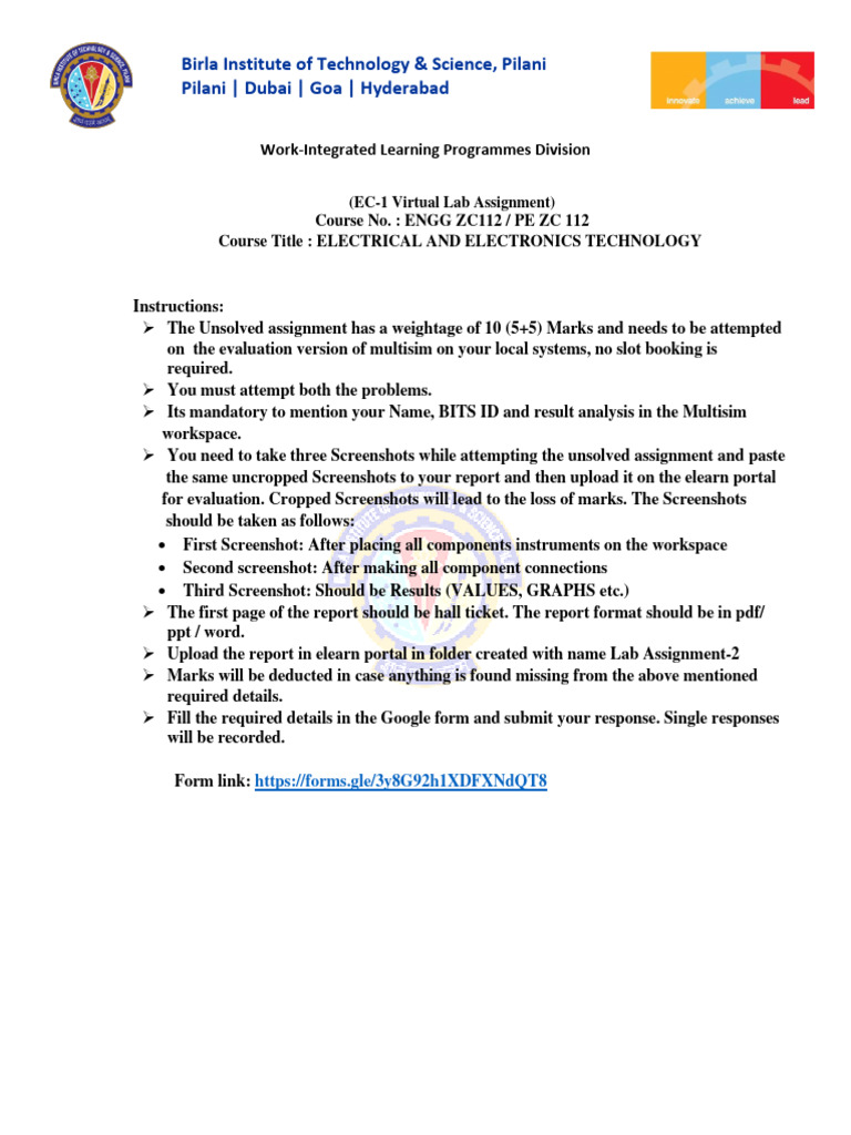 Vlab Unsolved Q1 and Q2 | PDF | Electrical Impedance | Metrology