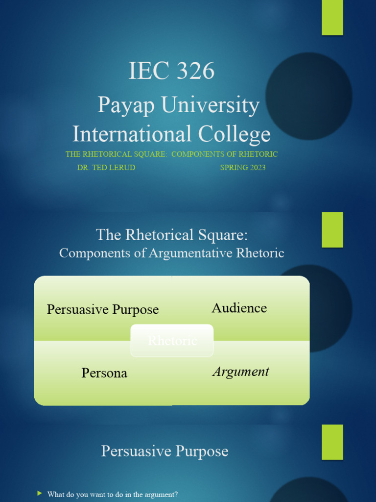 Rhetorical Square in Argumentation | PDF
