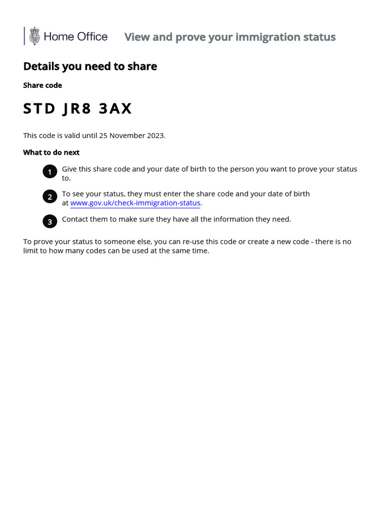 Share Code for Immigration Status | PDF | Social Science