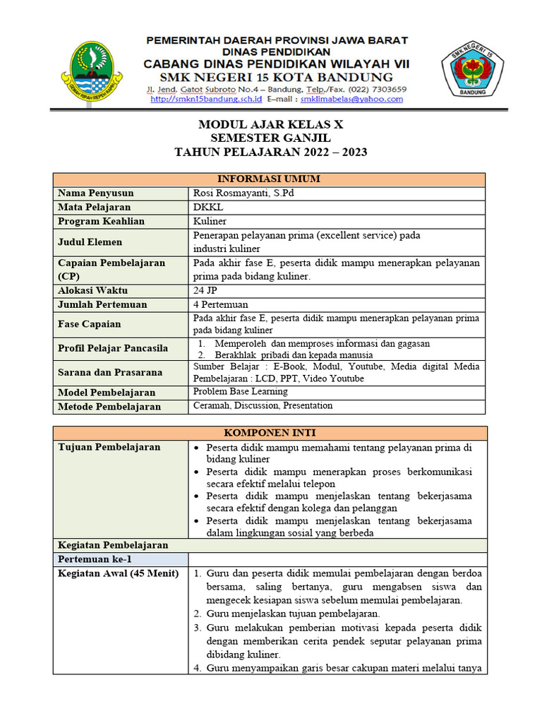 Modul Elemen 4 (Pelayanan Prima) | PDF