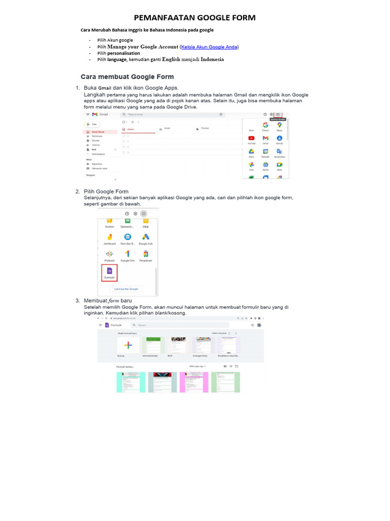 Pemanfaatan Google Form | PDF