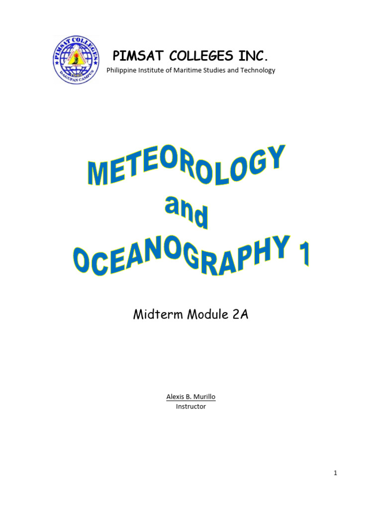 MT Meteo1 Midterm Module 2A 2nd Sem 2022 2023 | PDF | Pressure ...