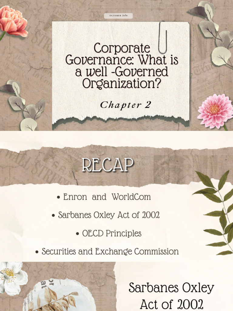Chap2 Corporate Governance What Is A Well Governed Organization ...
