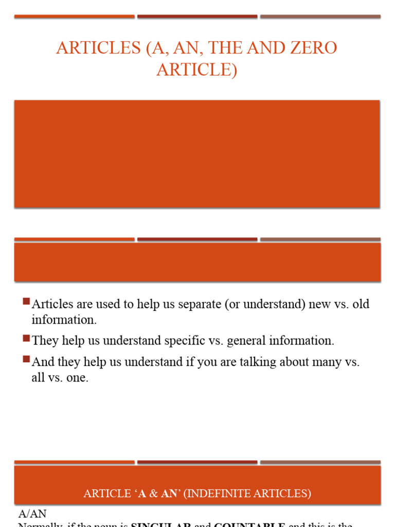 Understanding English Articles | PDF | Grammatical Number | Noun