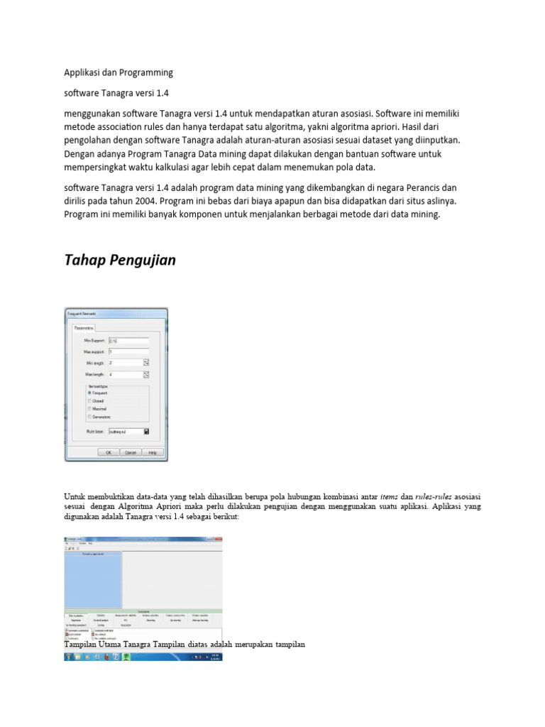 Tanagra 1.4: Data Mining & Apriori | PDF