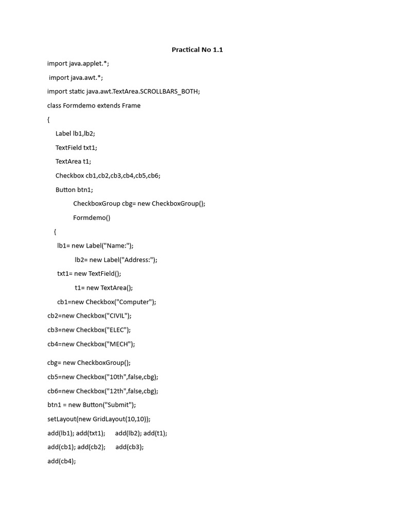 Practical No 1 Pdf Computer Programming Computing