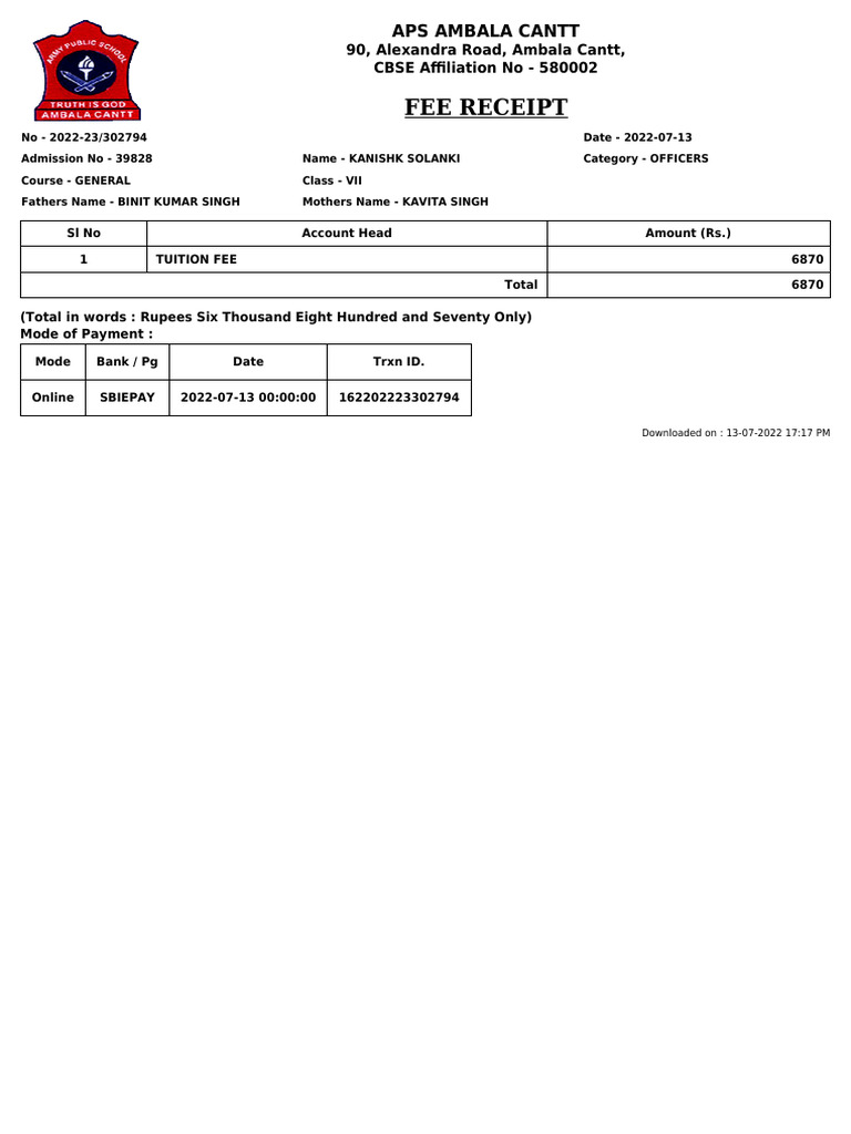 Aps Fees Jul-Sep 2022 | PDF Aps Fees Jul-Sep 2022 | PDF