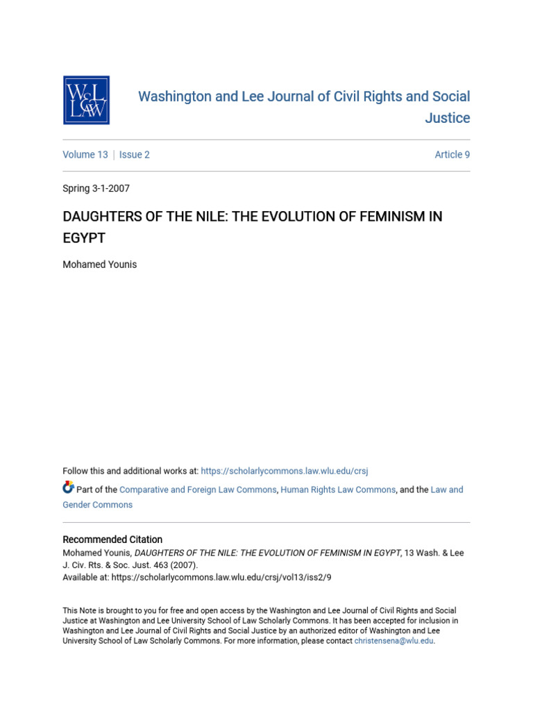 Daughters of The Nile - The Evolutionof Feminism in Egypt | PDF ...