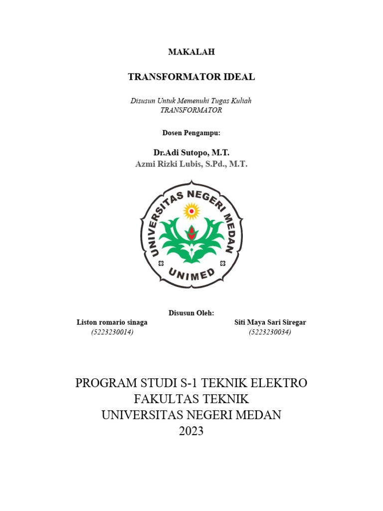 Transformator Ideal | PDF | Sains & Matematika