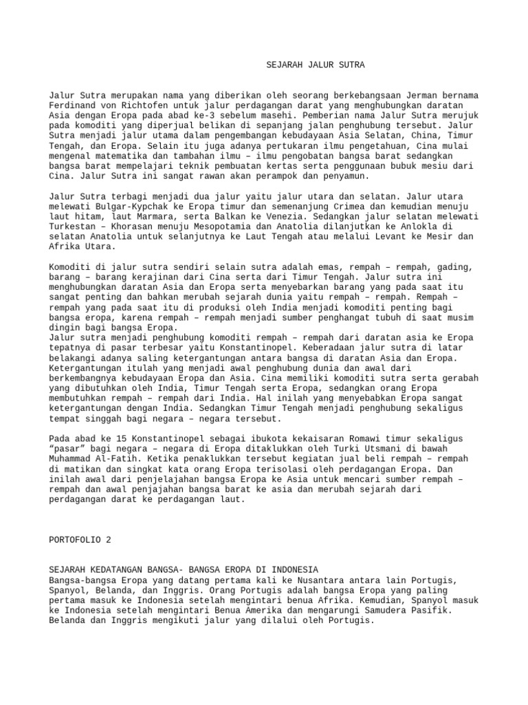 Portofolio 4 Sejarah | PDF