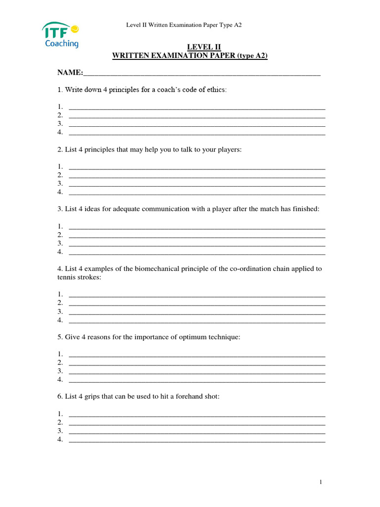 Exam Type A2 | PDF | Psychology | Cognition