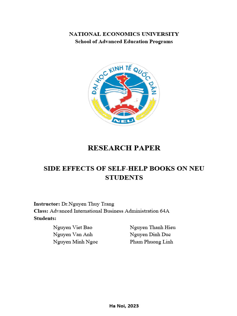 Final Research Report Group 3 Final Edition | Download Free PDF | Self ...