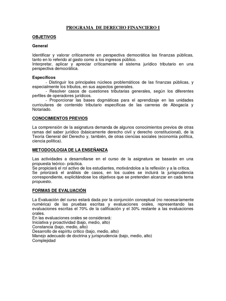 Programa Financiero 1 | PDF | Presupuesto | Justicia