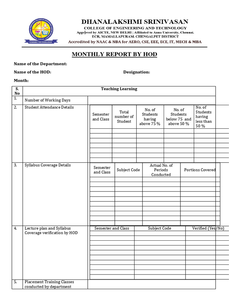 Monthly Report | PDF | Learning