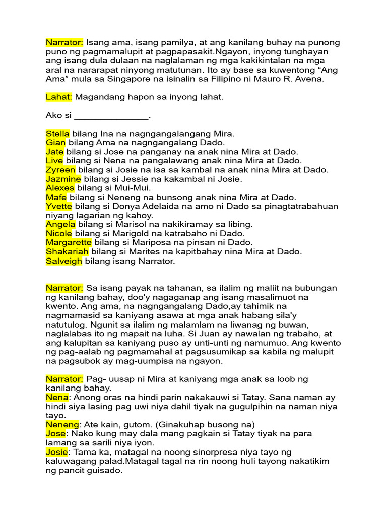 Ang Ama, SCT. | PDF