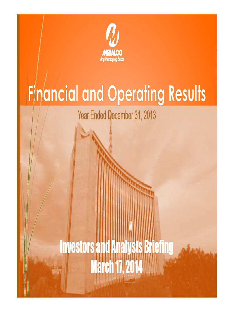 Meralco Report | PDF | Expense | Economies