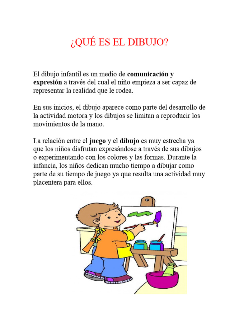Importancia del Dibujo Infantil | PDF