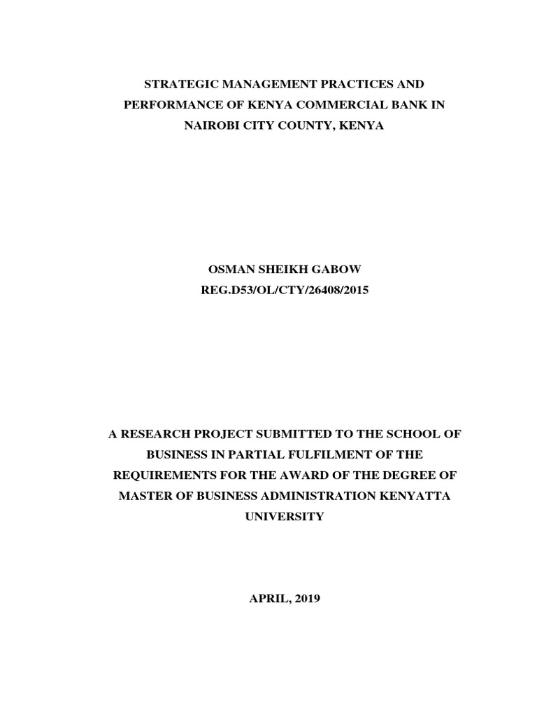 Strategic Management Practices and Performance . | PDF | Strategic Management | Business