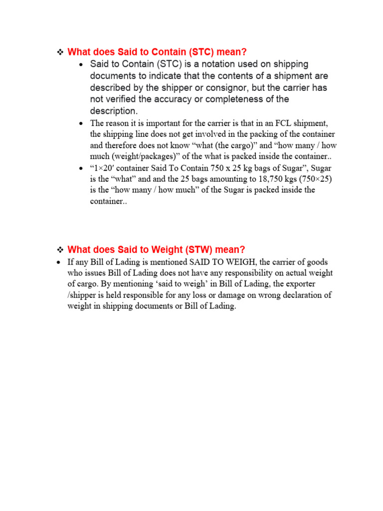 What Does Said To Contain | PDF