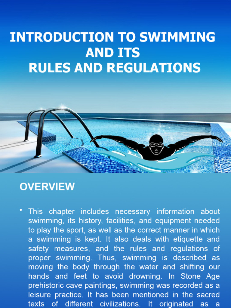 Chapter1-L1. Introduction To Swimming and Its Rules and Regulations ...