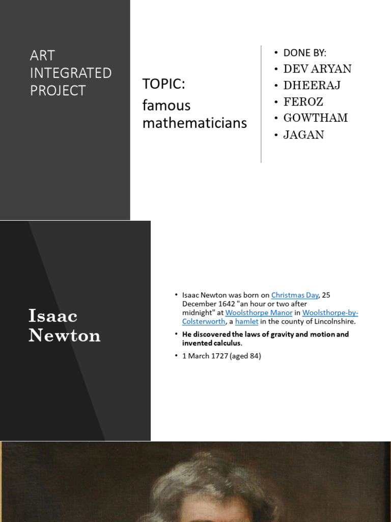 Famous Mathematicians Overview | PDF