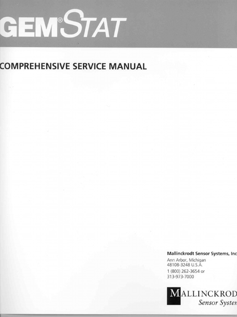 Gen-Stat Blood Analyzer Service Manual | PDF | Electronic Circuits ...