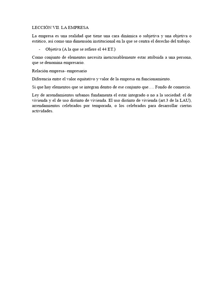 Lección 3. La Empresa | PDF