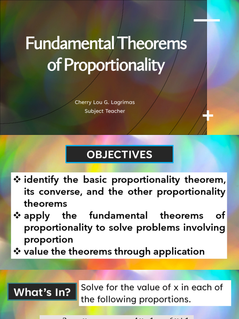 Q4 Fundamental Theorems of Proportionality | PDF | Triangle | Mathematical Objects