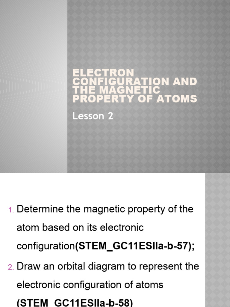 Electron Configurations for STEM | PDF | Electron Configuration ...