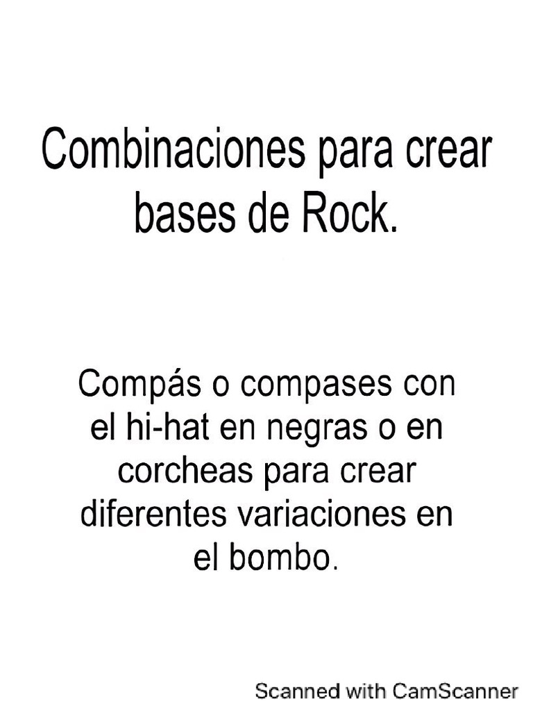 Combinacines para Crear Bases de Rock | PDF Combinacines para Crear Bases de Rock | PDF