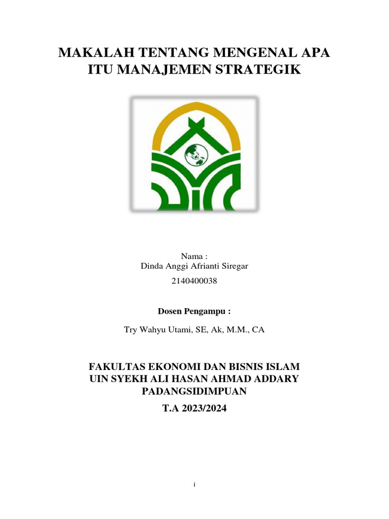 Manajemen Strategik | PDF | Bisnis