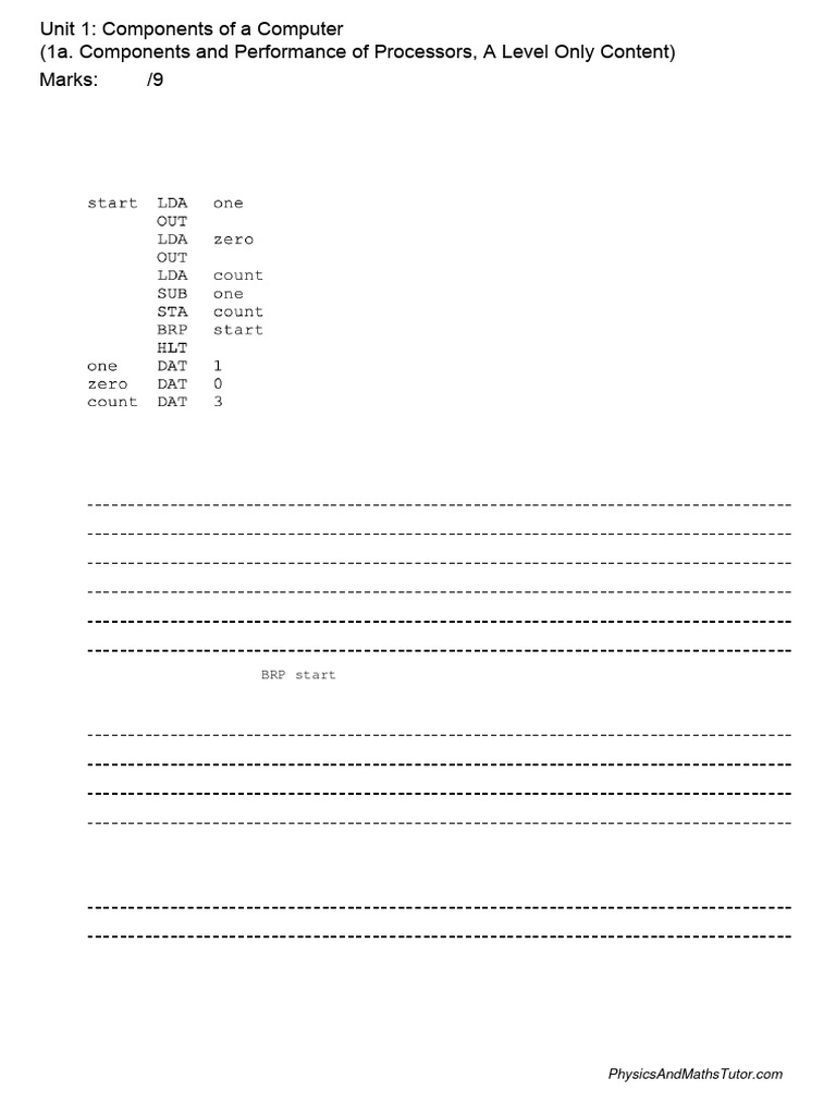 1.1.1 Structure and Function of The Processor (A Level Only) | PDF | Central Processing Unit ...