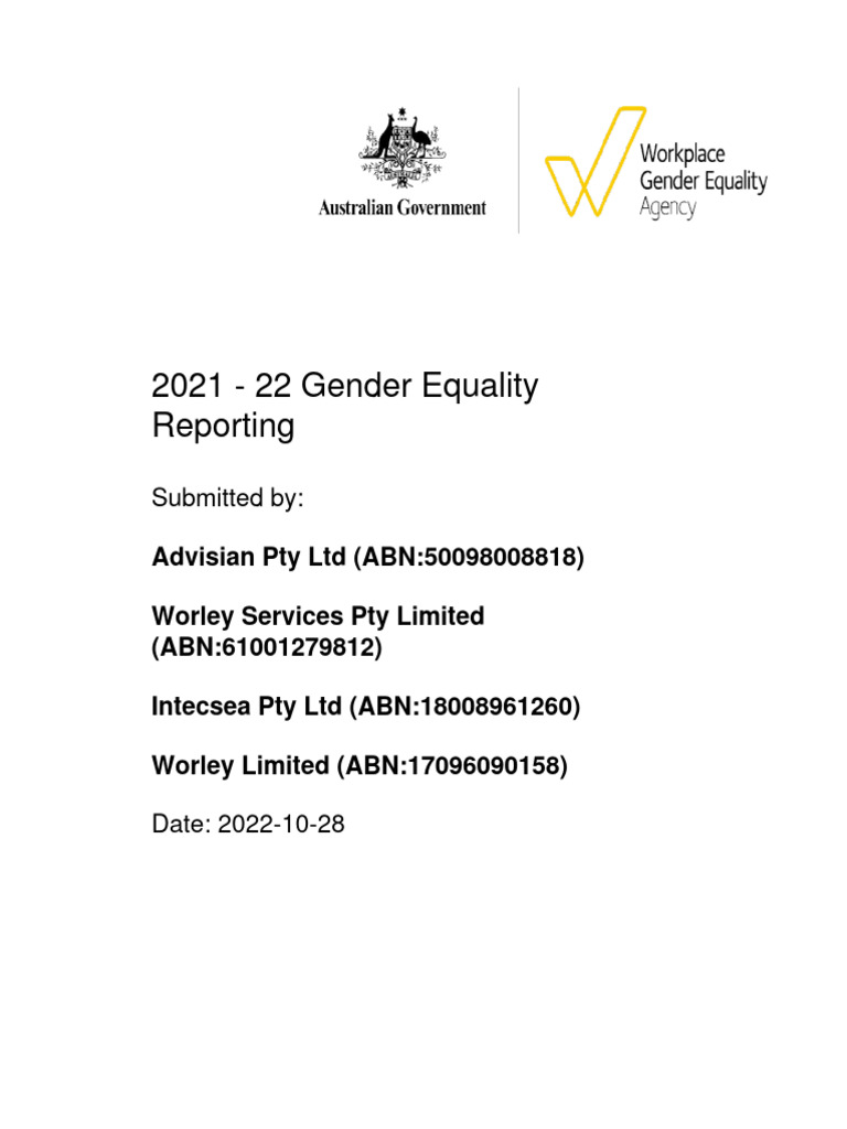 WGEA Gender Equality Report 2021 22 | PDF | Parental Leave | Employment