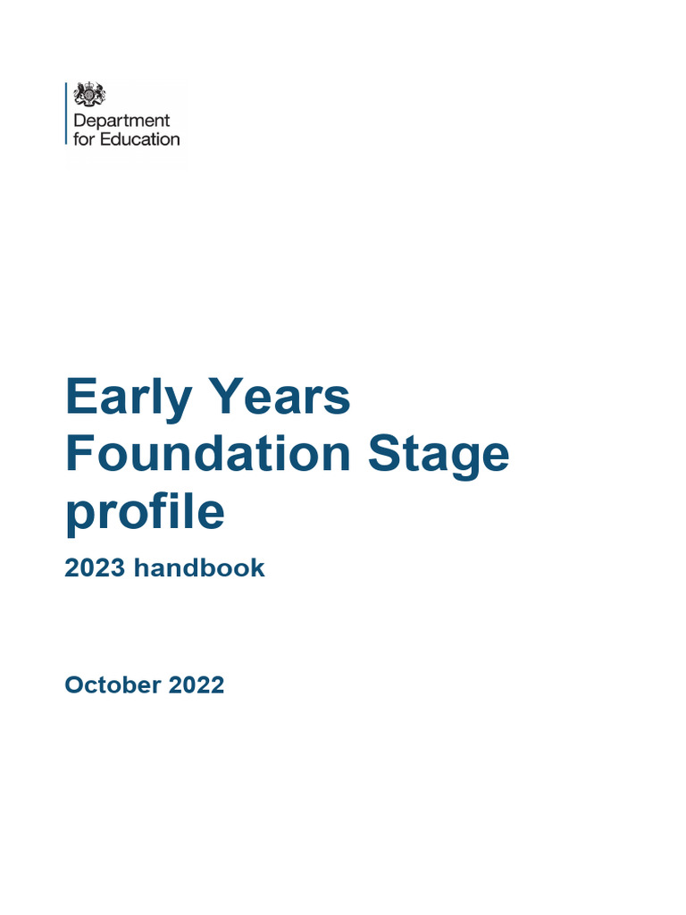 T Slt 1633711261 Early Years Foundation Stage Profile 2023 Handbook