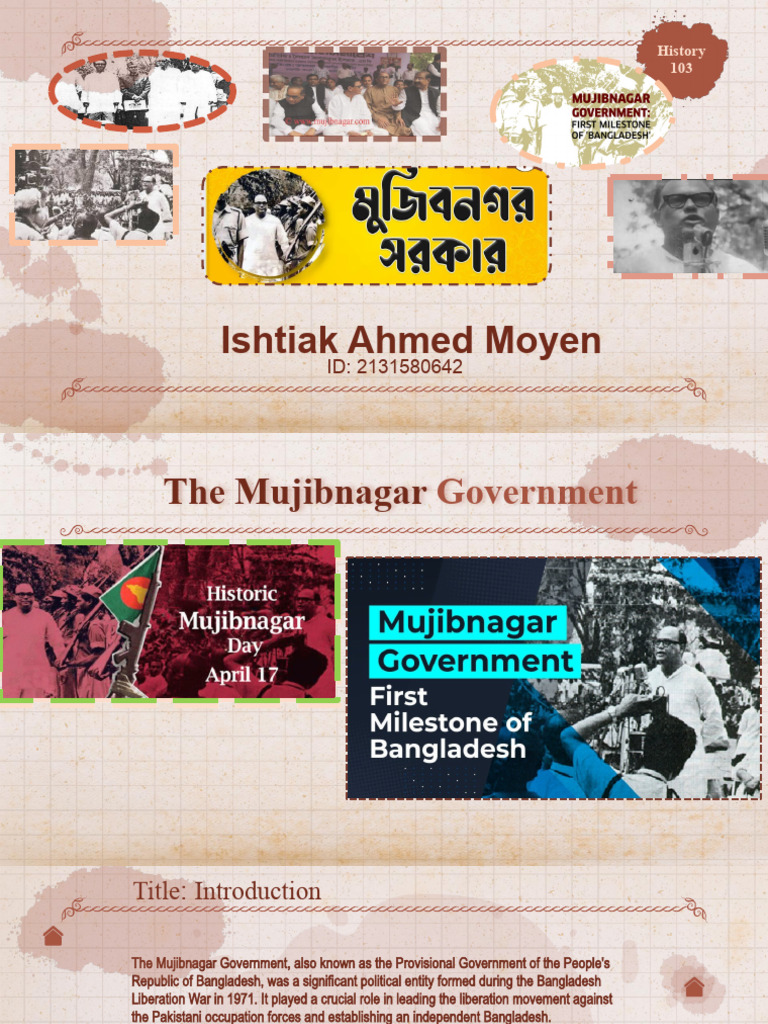 Mujibnagar Governmeny | PDF | Bangladesh | International Relations