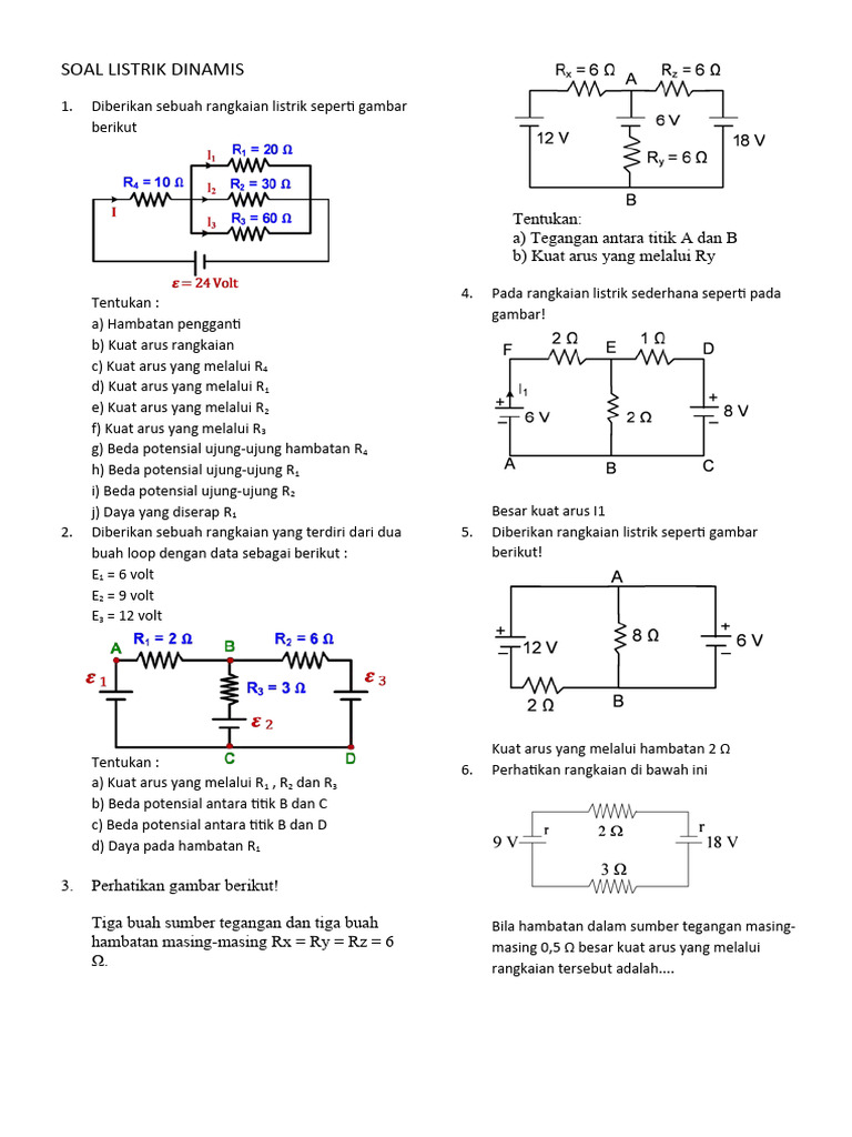Soal Listrik Dinamis | PDF