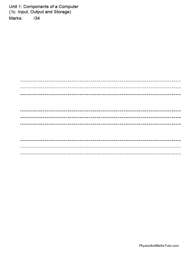 1.1.3 Input, Output and Storage | PDF | Computer Data Storage | Read Only Memory