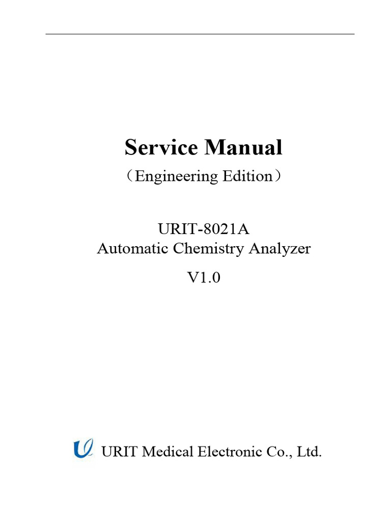 Manual Servicio - URIT-8021A | PDF | Absorbance | Physical Sciences