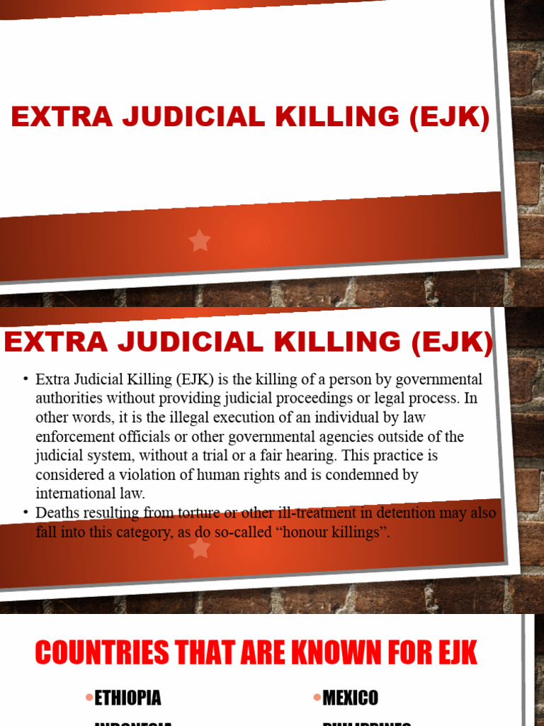 Extra Judicial Killing Ejk | PDF