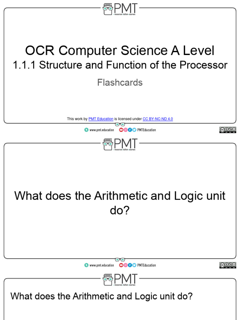 1 1 1 Structure And Function Of The Processor Flash Cards Pdf