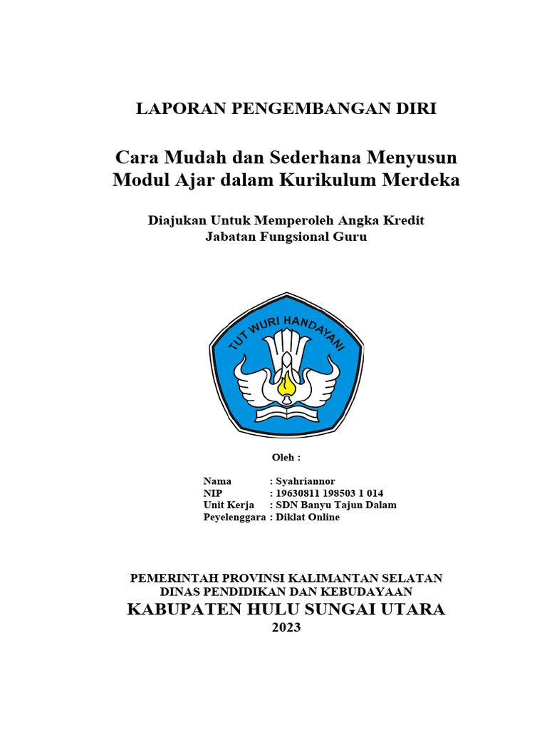 Laporan PKB Diklat Agustus | PDF | Seni