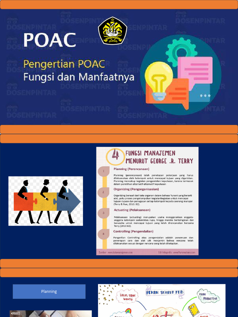 Contoh Tabel Rencana Kerja POAC | PDF