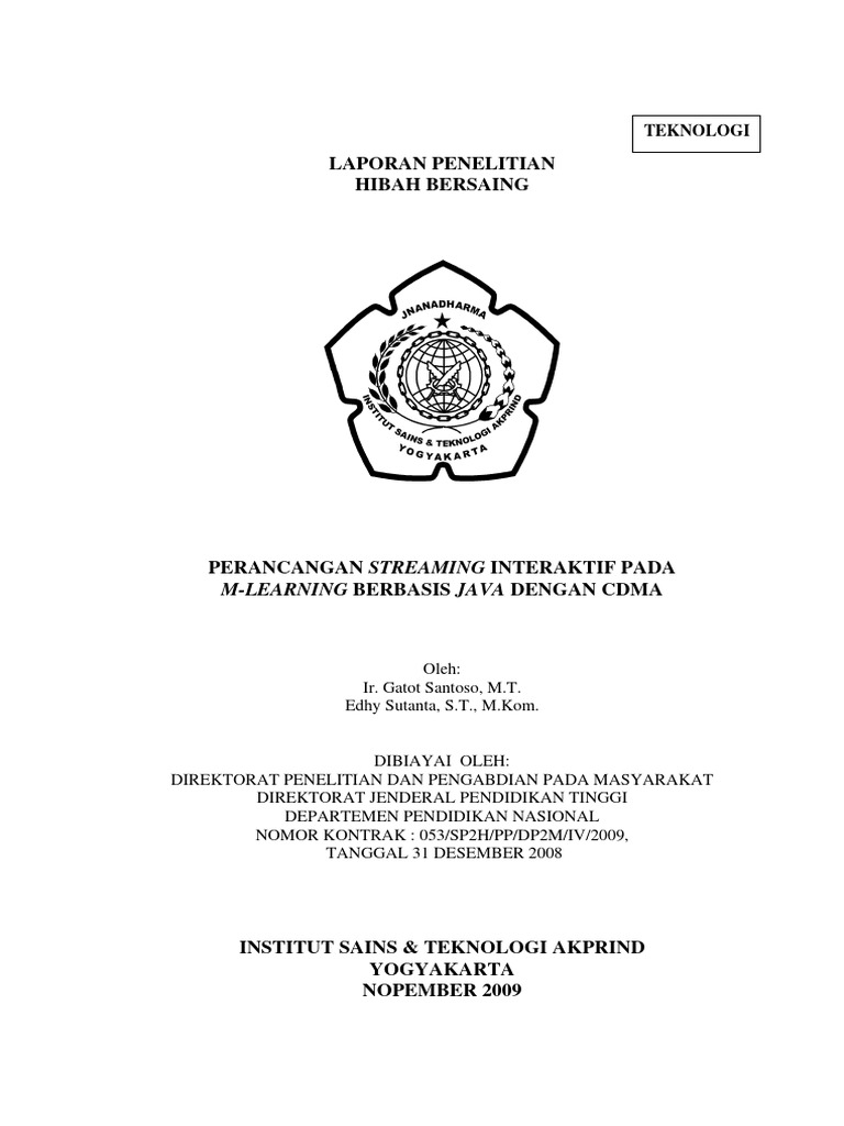 2009 Gatot Santoso-Edhy Sutanta HB 2009 Tahun 2-Perancangan Streaming ...
