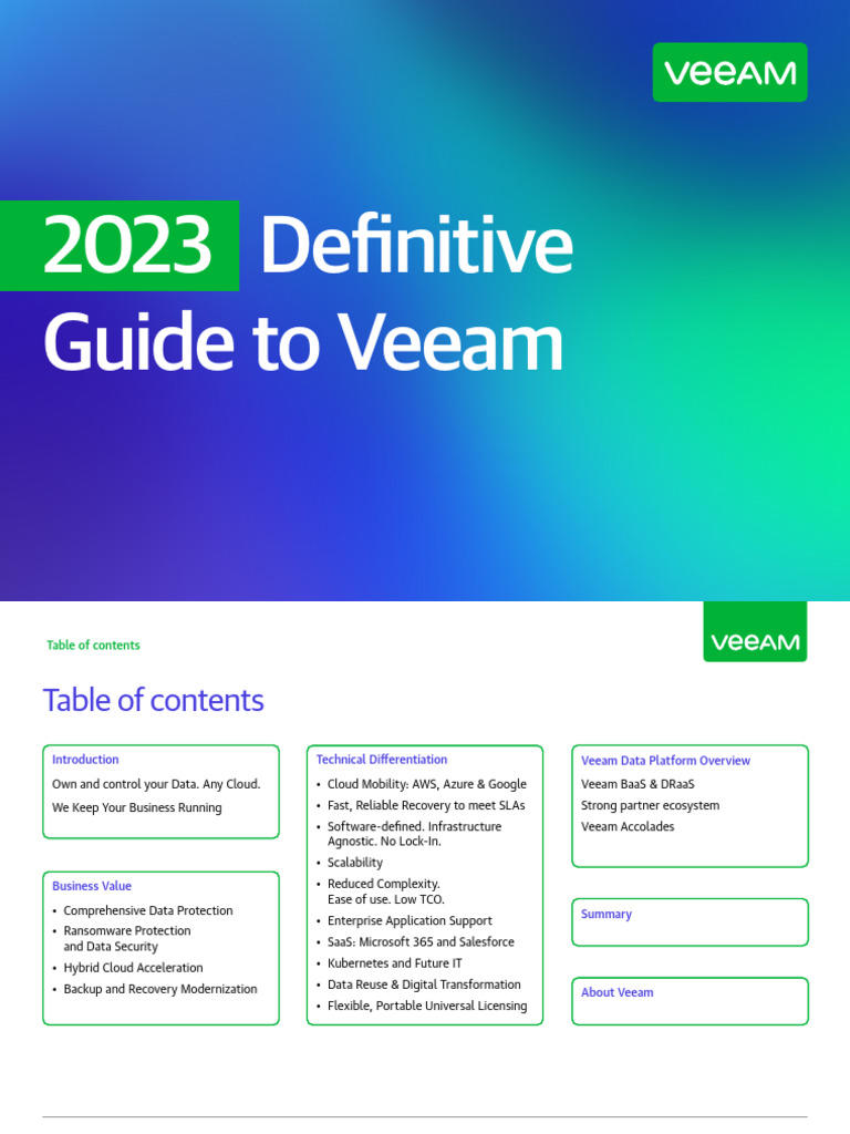Veeam Definitive Guide 2023 | Download Free PDF | Cloud Computing | Backup
