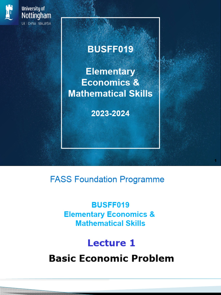 Elementary Economics & Decision-Making | PDF | Opportunity Cost | Economics