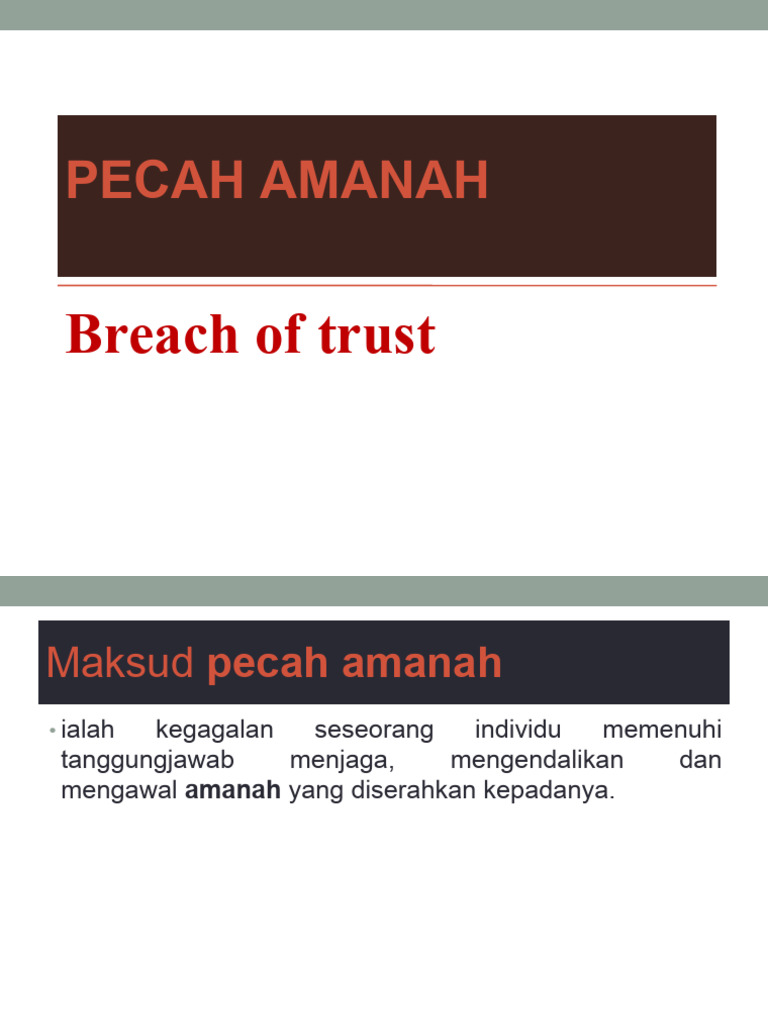 Slide Pecah Amanah | PDF