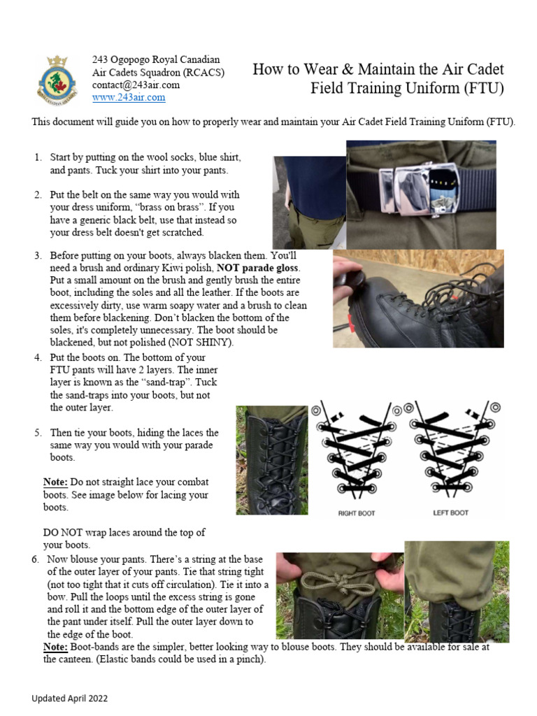 How To Wear Maintain Ftu | PDF | Clothing | Consumer Goods